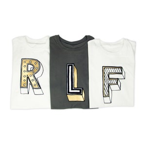 Kids Monogram T-shirt. Personalize Clothing With Your Child's Initial ...