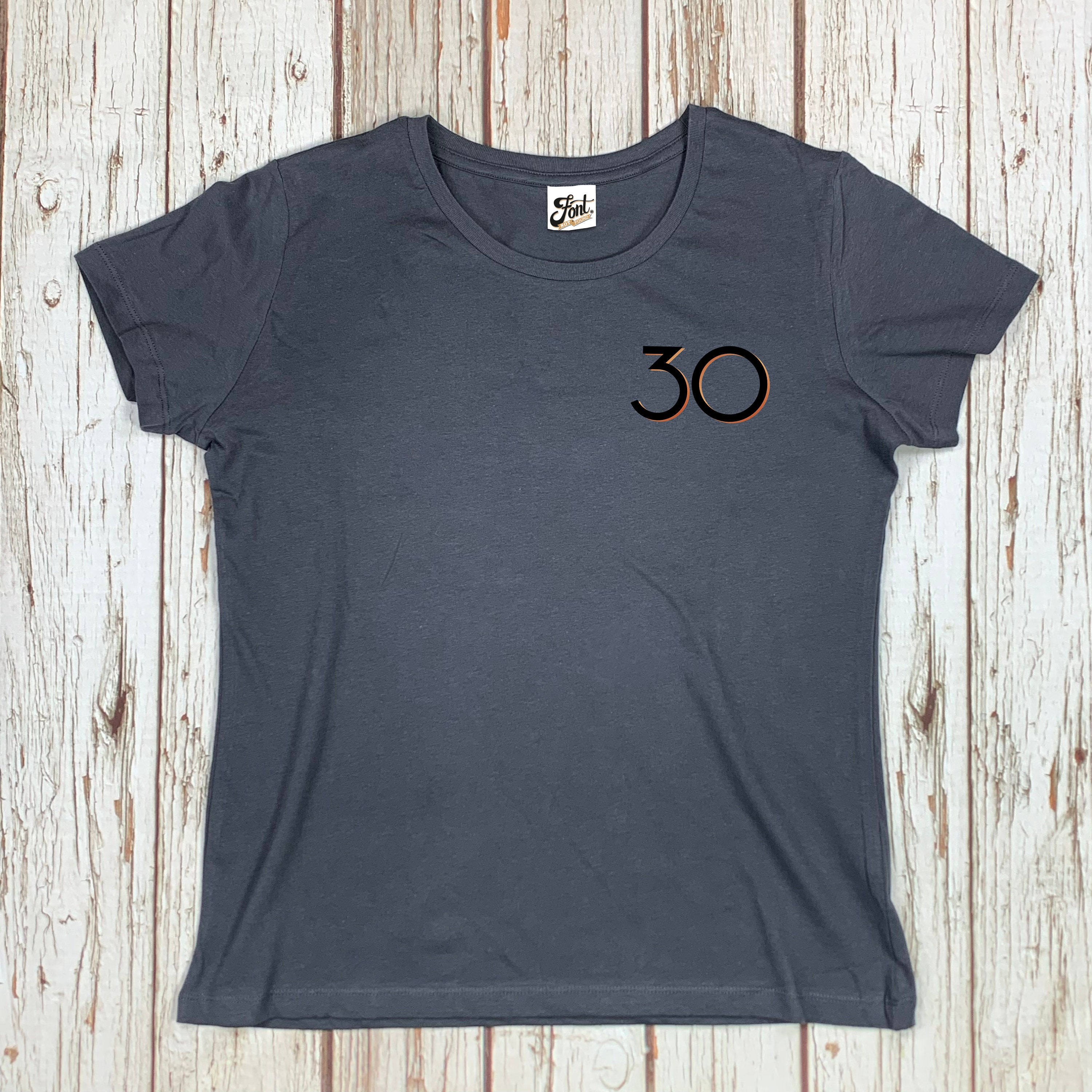 Womens Age T-shirt- Personalise Your Age. Ladies Organic Tshirt Sizes ...