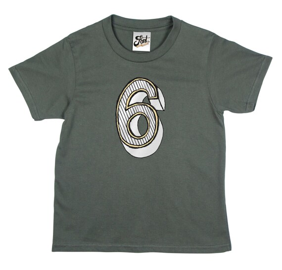 Number Six T-Shirt kids 6 tshirt 6th Birthday outfit for boy