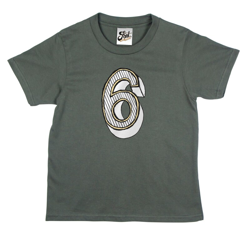 Number Six T-shirt- Kids 6 Tshirt- 6th Birthday Outfit for Boy or Girl ...