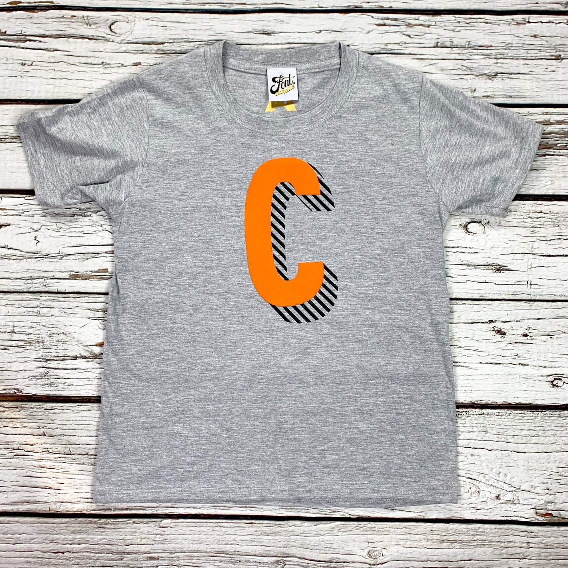Kids bright letter T-Shirt. Personalise clothing with your | Etsy