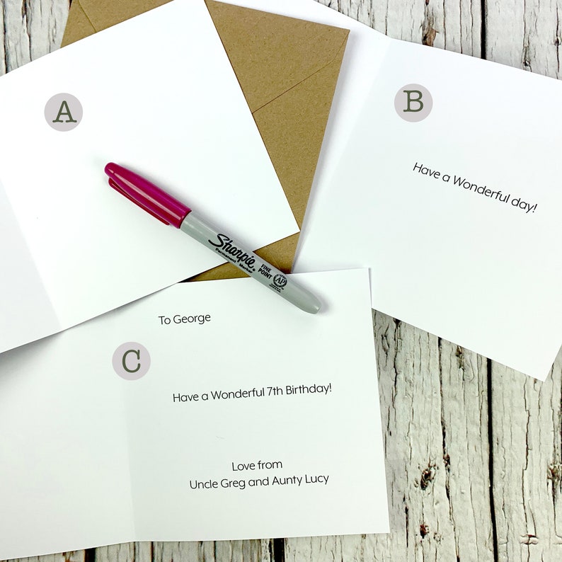 Handmade Number Birthday Card. Personalised Greetings. | Etsy