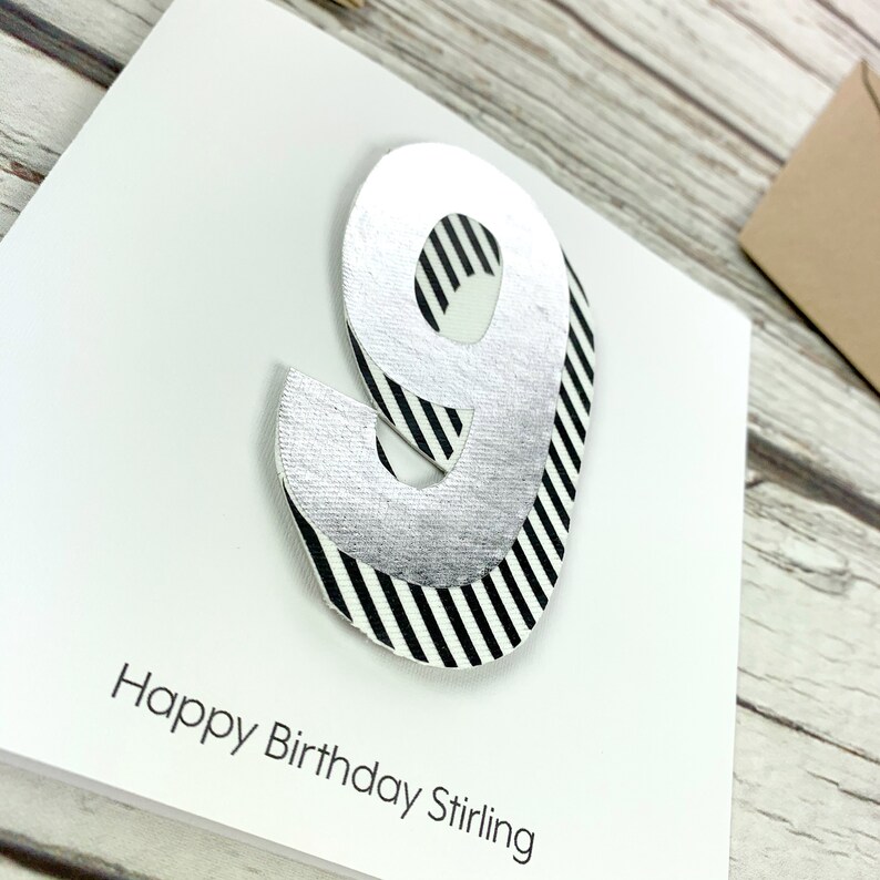 Handmade Number Birthday Card. Personalised Greetings. | Etsy