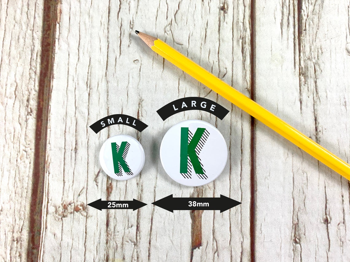 Alphabet Pin Badges. Word Lover. Letter Button Rainbow of | Etsy