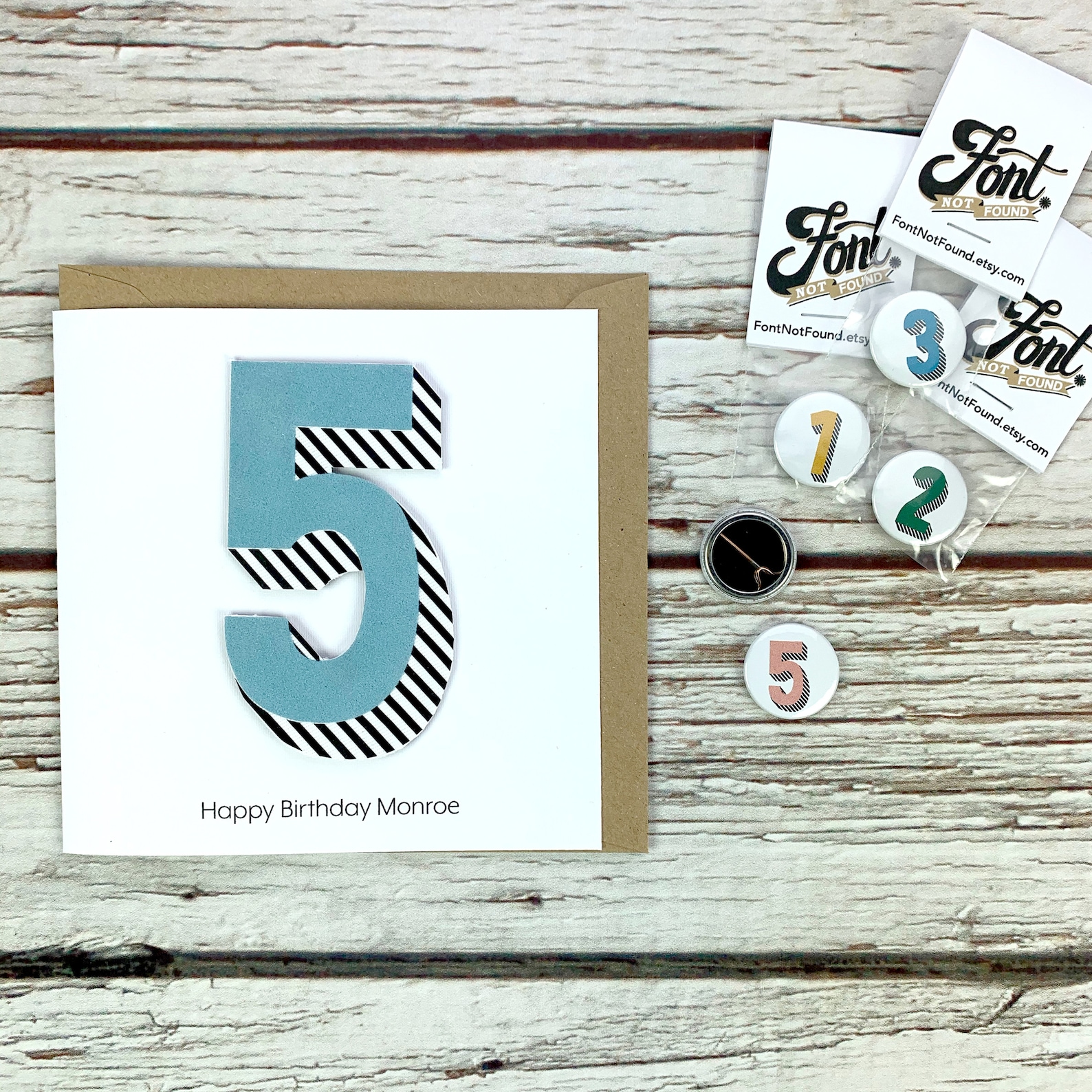 Handmade Number Birthday Card. Personalised Greetings. | Etsy