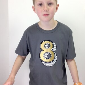 8 Birthday Shirt, 8th Birthday Outfit, 8 Year Old Girl/ Boy Number ...