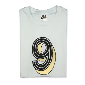 Number Nine T-shirt. 9 Year Old Girl/ Boy Birthday Shirt, 9th Birthday ...