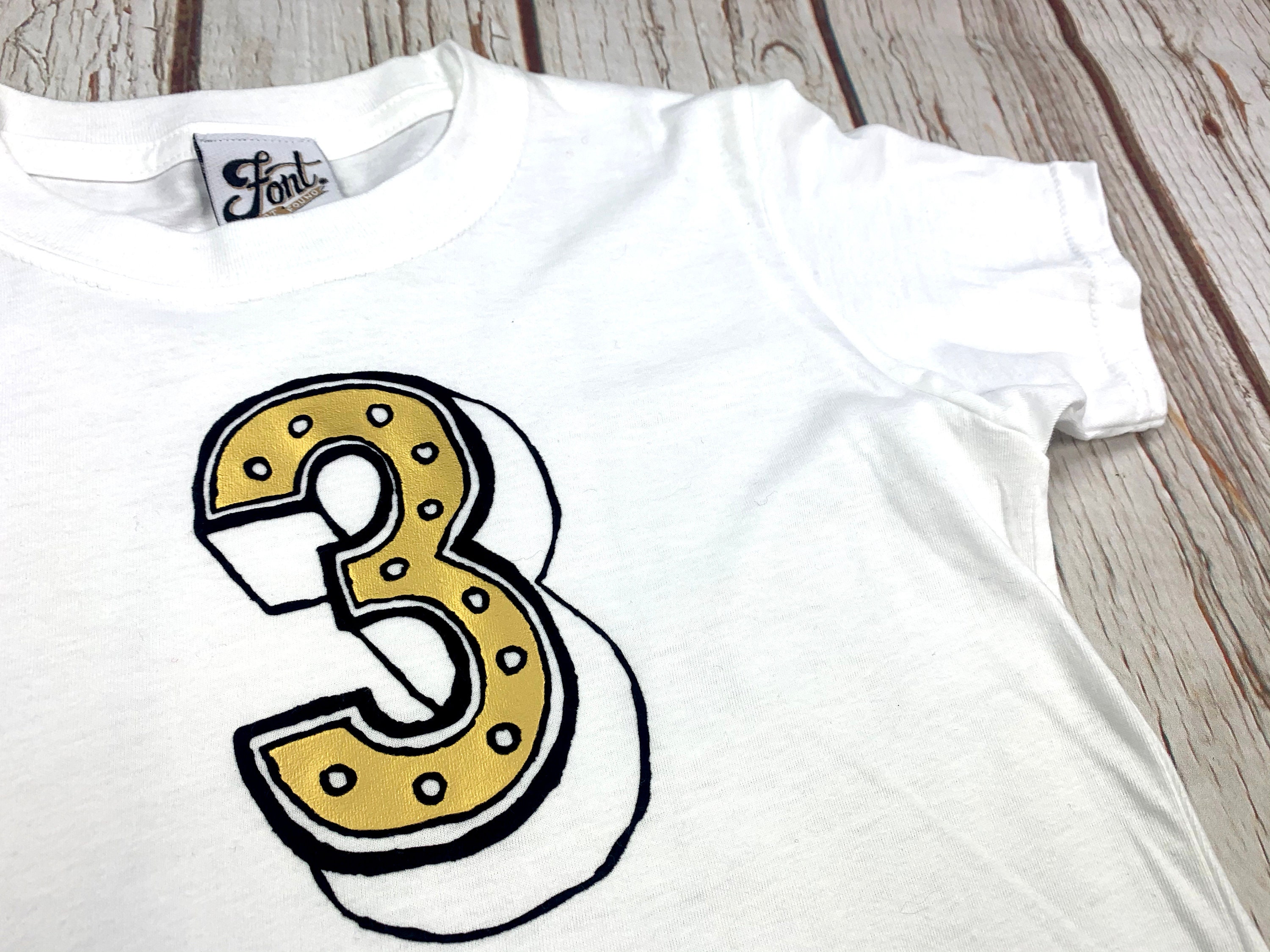 Number Three T-shirt- Child's 3rd Birthday Shirt- Magic No.3 Kids Tee ...
