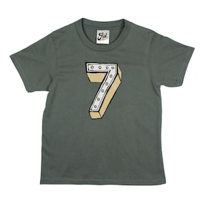 Number Seven T-shirt. 7th Birthday Outfit, - Kids 7 Tshirt- for Boy or ...