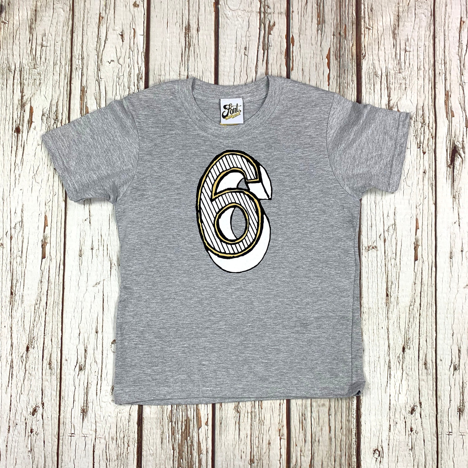 Number Six T-shirt- Kids 6 Tshirt- 6th Birthday Outfit for Boy or Girl ...