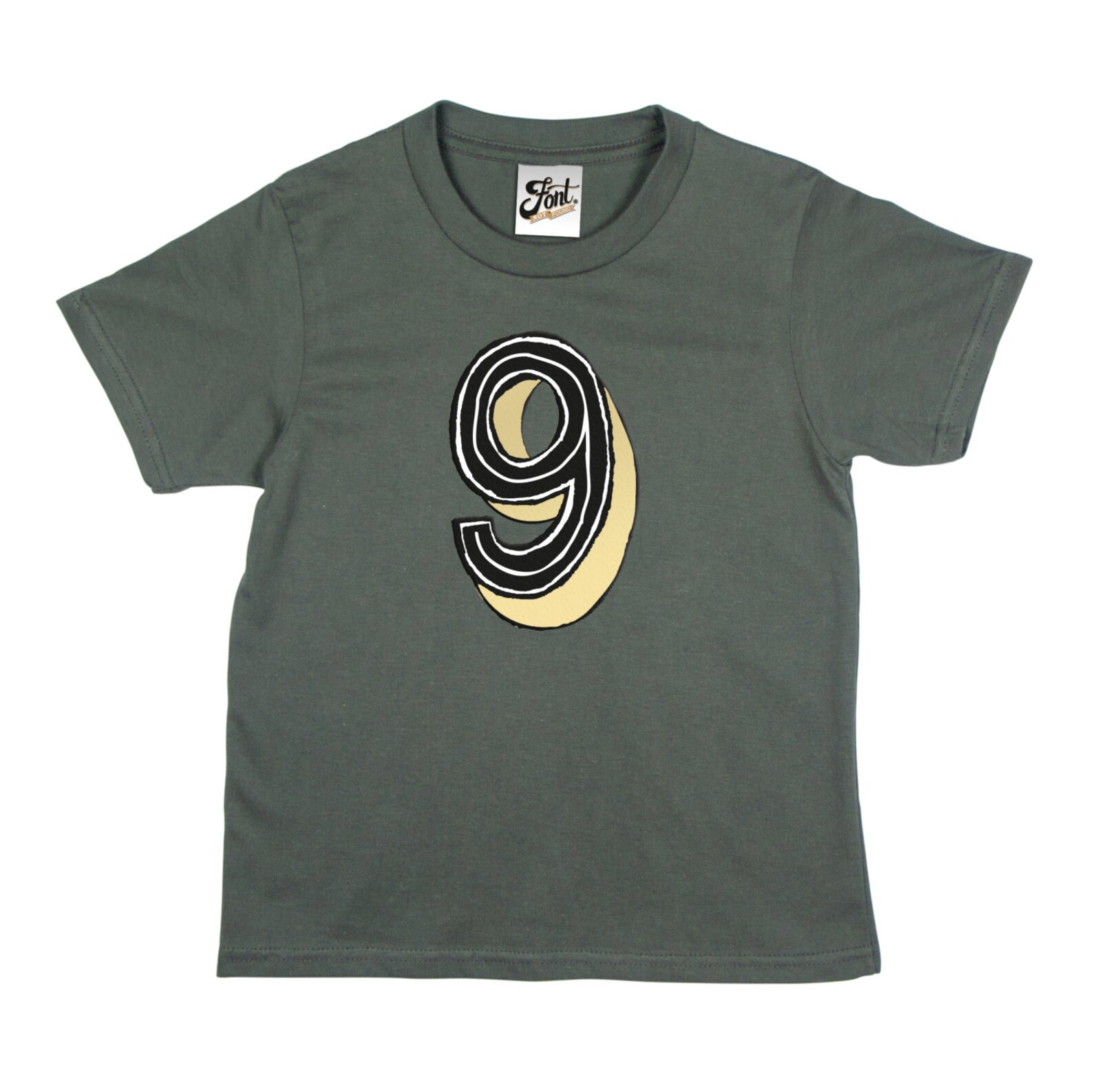 Number Nine T-shirt. 9 Year Old Girl/ Boy Birthday Shirt, 9th Birthday ...