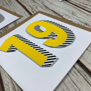 Handmade Number Birthday Card. Personalised Greetings. Numbers/age 10 ...