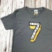 Number Seven T-shirt. 7th Birthday Outfit Kids 7 Tshirt - Etsy