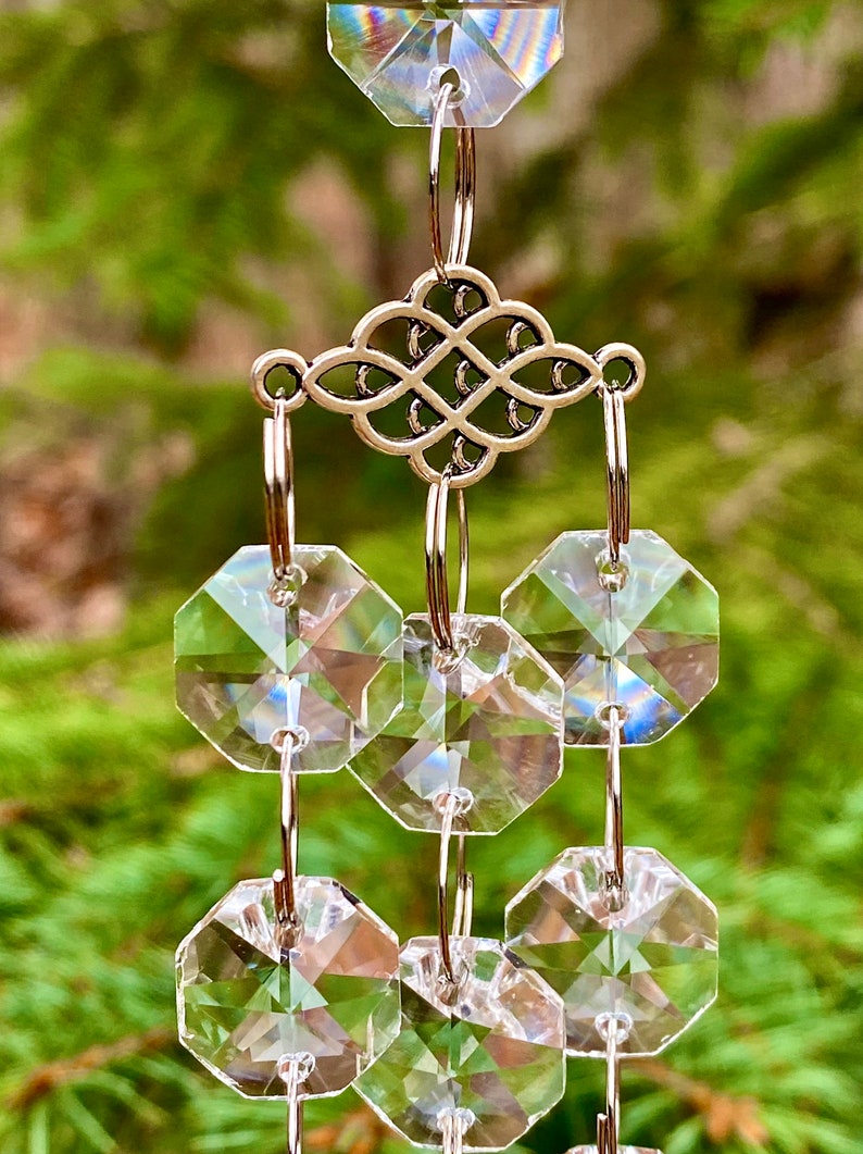 Small Crystal Sun Catcher, Hanging Crystals, Hanging Prisms, Prism Sun ...