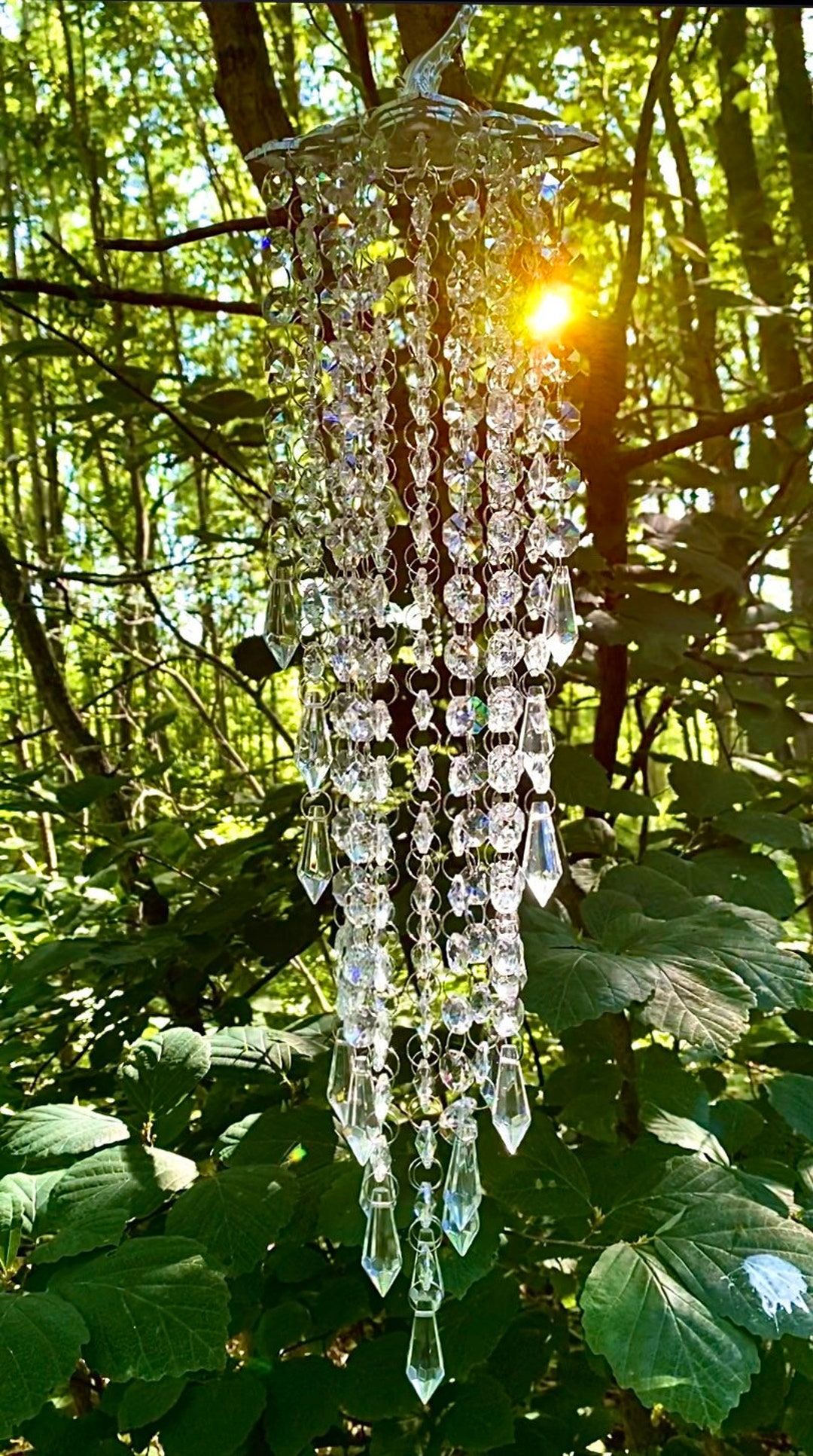 Large Crystal Suncatcher, Hanging Crystals, Prisms, Prism Sun Catcher ...