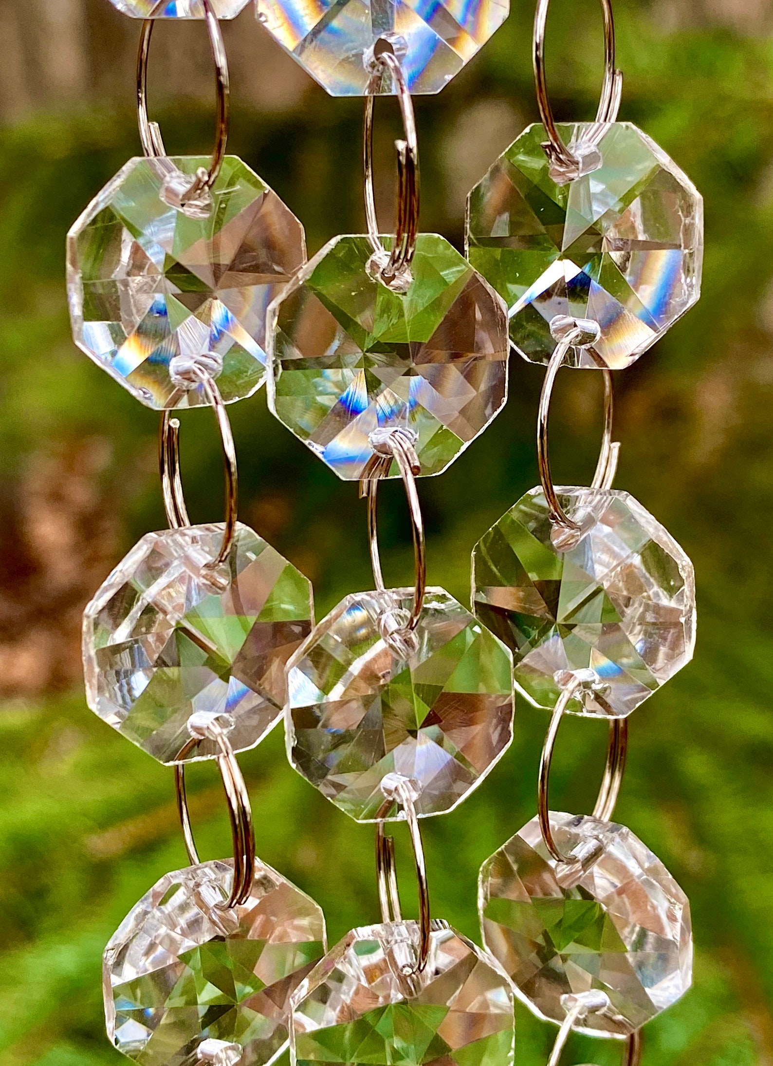 Crystal Sun Catcher, Handmade Crystal Gift, Unique Light Catcher, Boho ...
