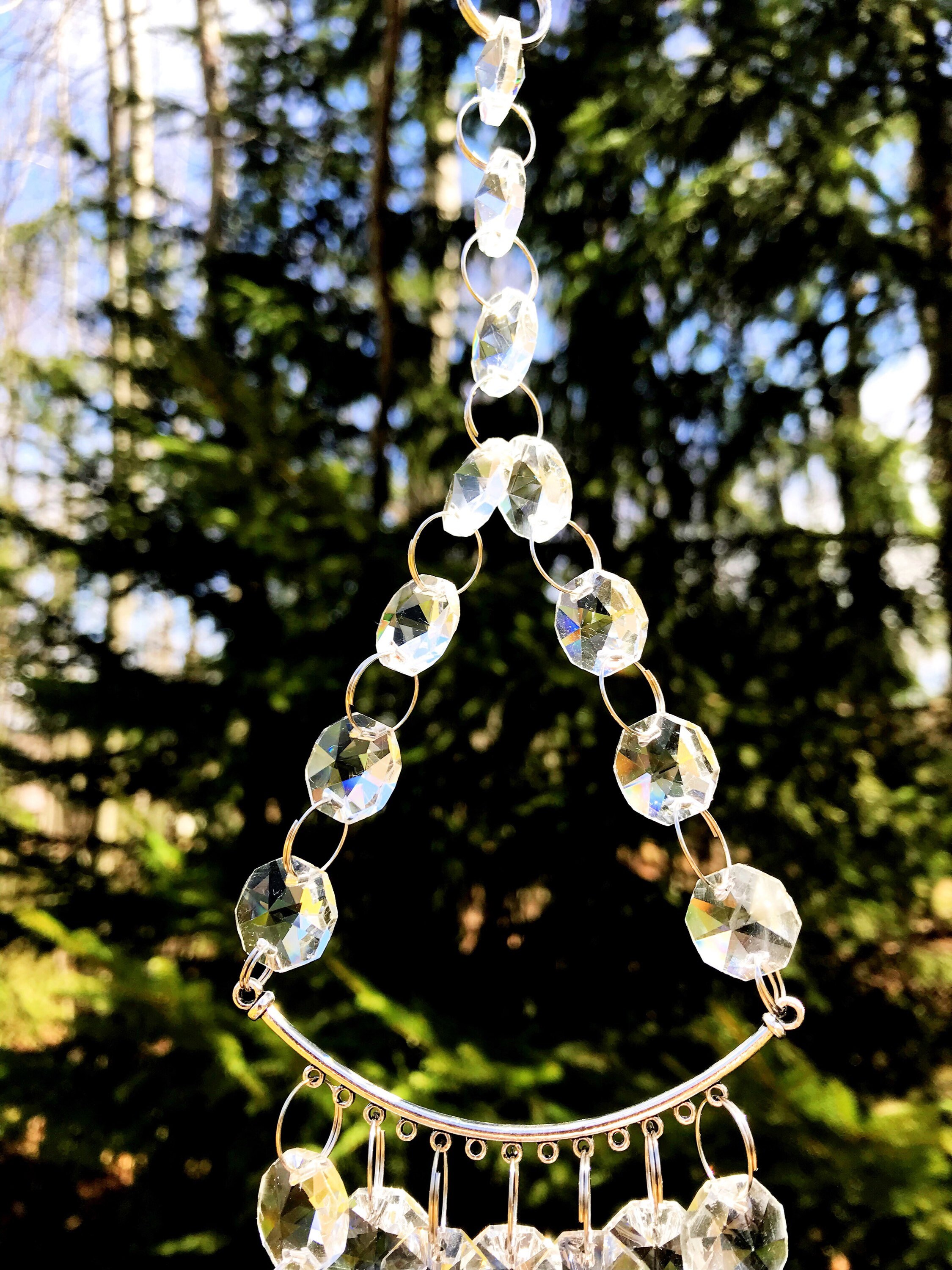 Crystal Sun Catcher, Hanging Crystals, Glass Sun Catcher, Spring Decor ...