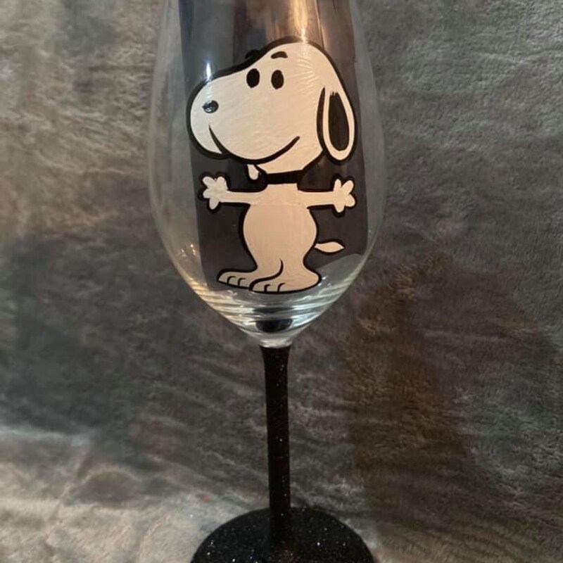Snoopy Glass - Etsy