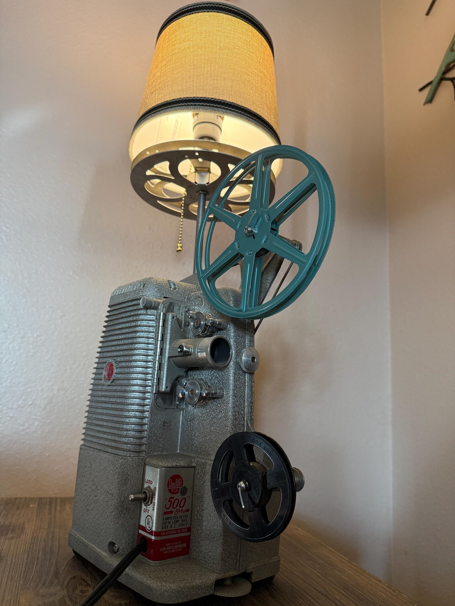 Vintage 8mm Dejur 500 Movie Projector Table Lamp - Etsy