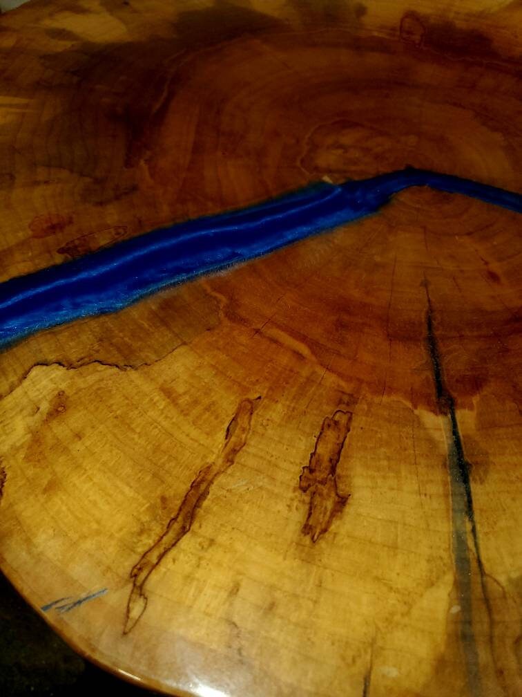 Rustic Yoshino Cherry Wood Epoxy Coffee Table - Etsy