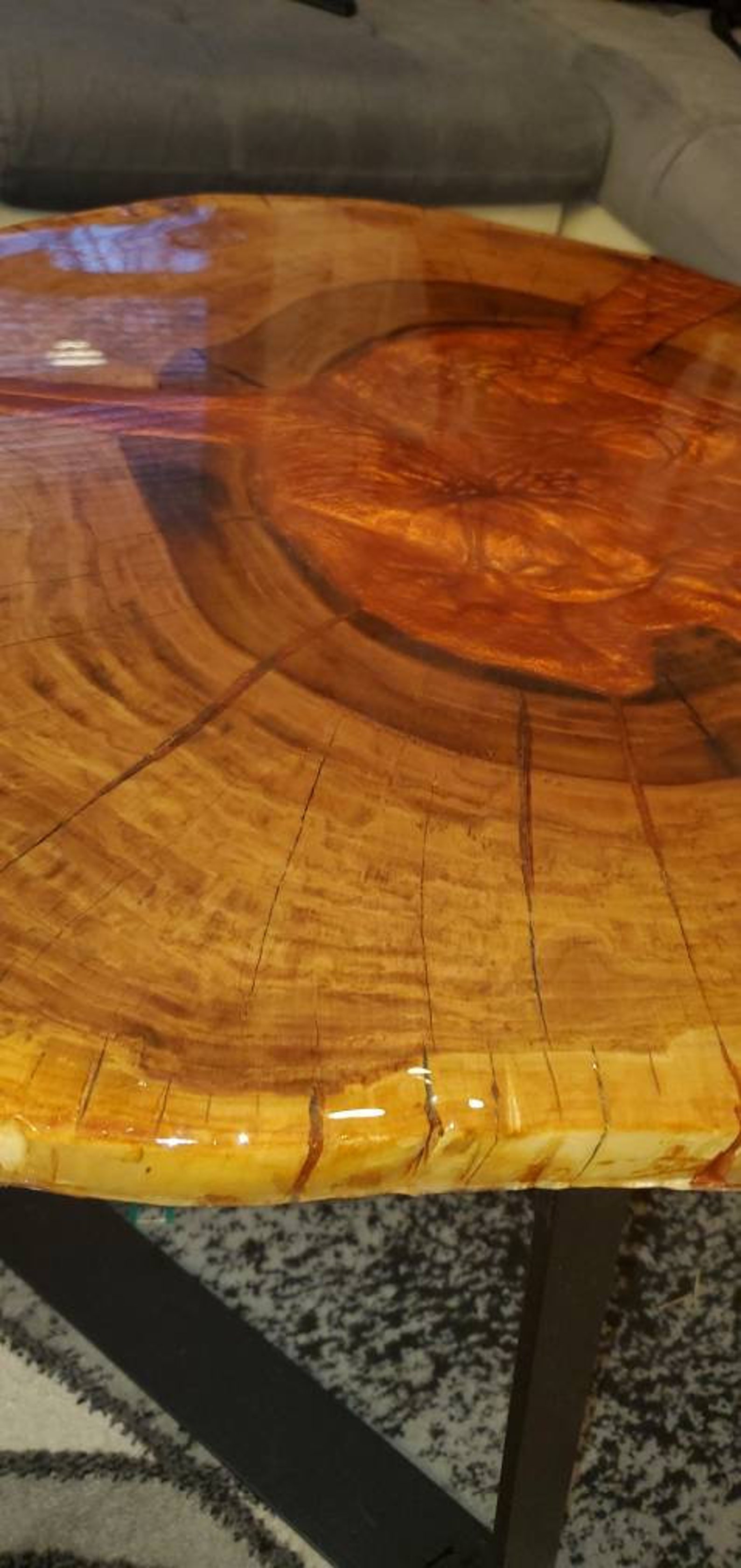Rustic Yoshino Cherry Wood Epoxy Coffee Table - Etsy