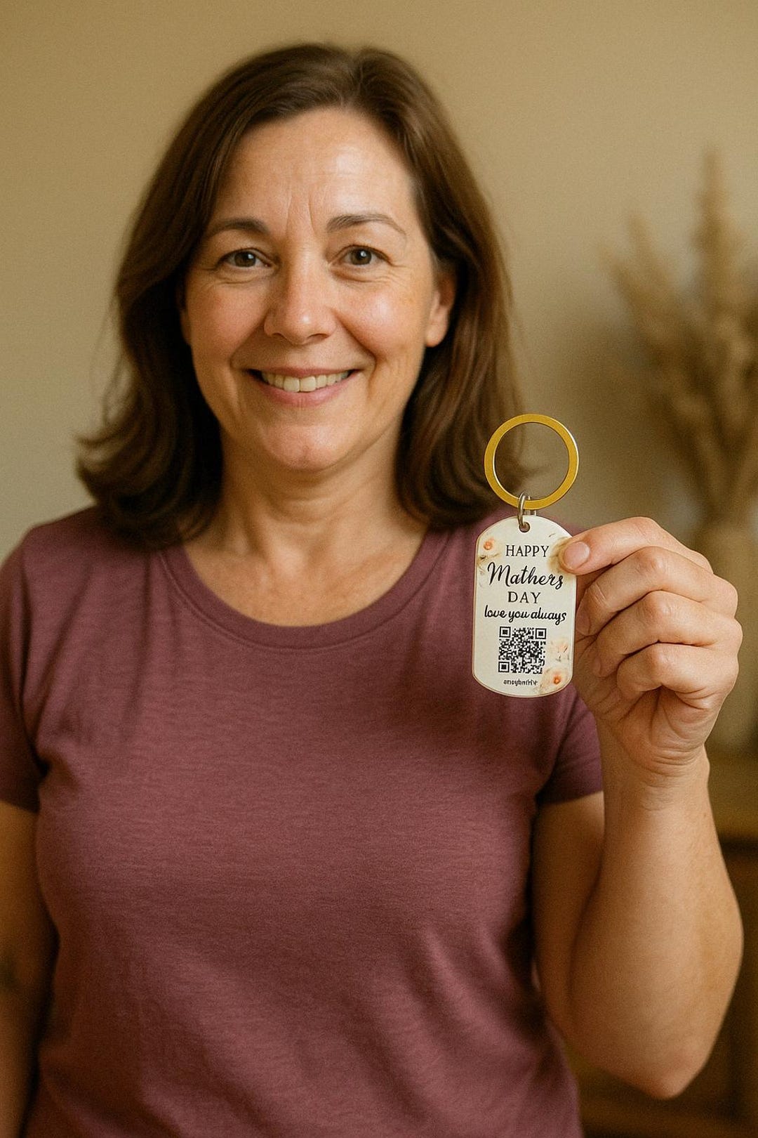 Personalized QR Code Keychain – Custom Mother’s Day Gift or Memorial ...