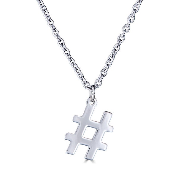 Hashtag Necklace - Etsy