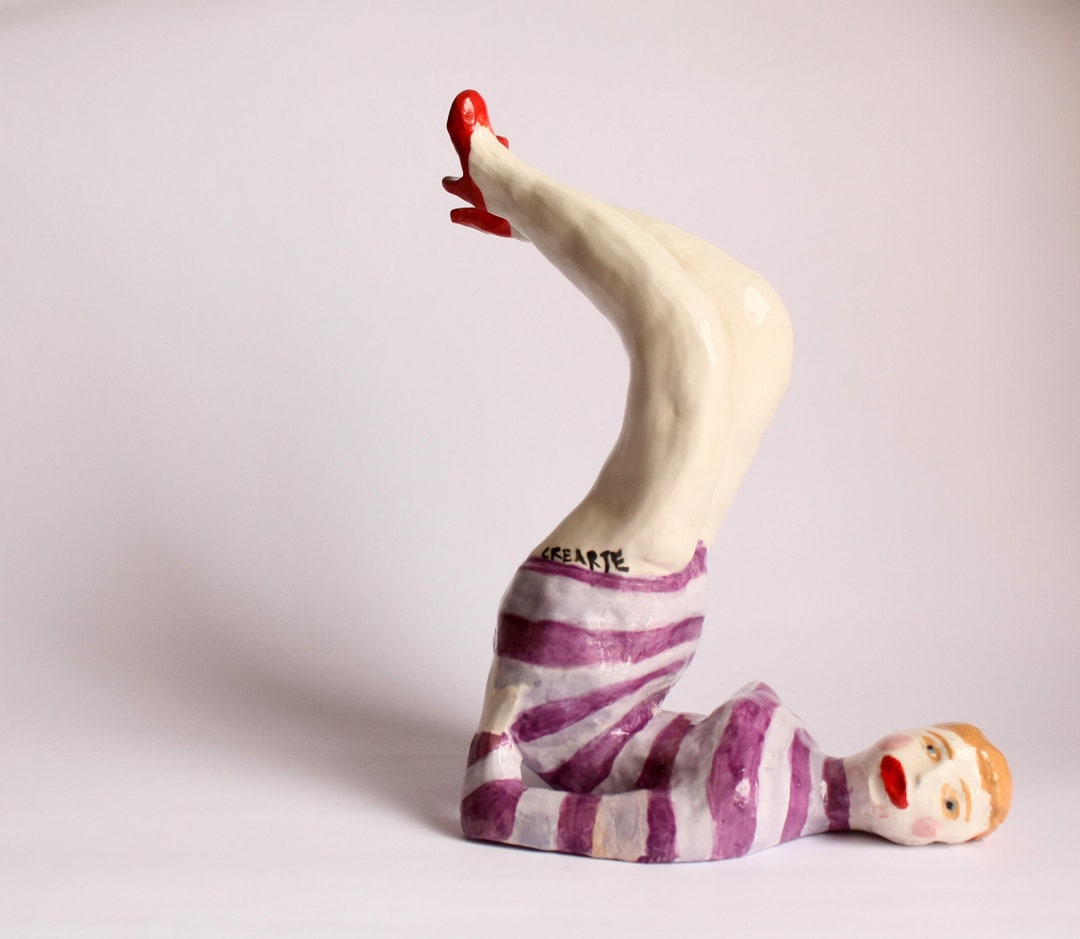 Handmade Ceramic Pin-up Woman Statue, Sculpture Art, Italian Pottery ...