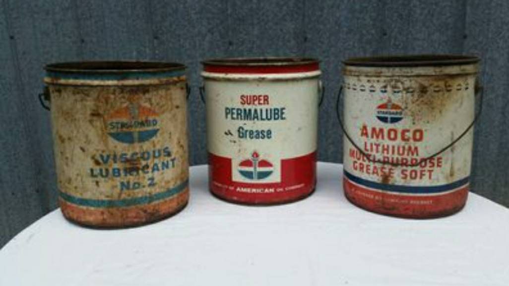 Vintge Amaco Standard Petroleum Oil 5 Gallon Can Bucket Garage Decor ...