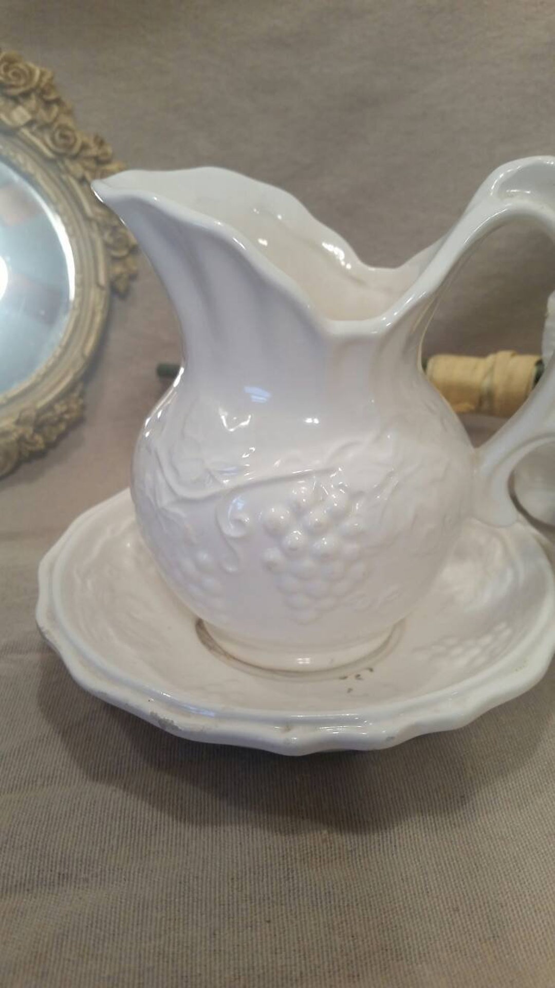 Vtg Enesco Imports Japan Decorative Pitcher Bowl Set - Etsy