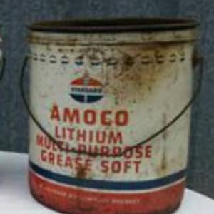 Vintge Amaco Standard Petroleum Oil 5 Gallon Can Bucket Garage Decor ...
