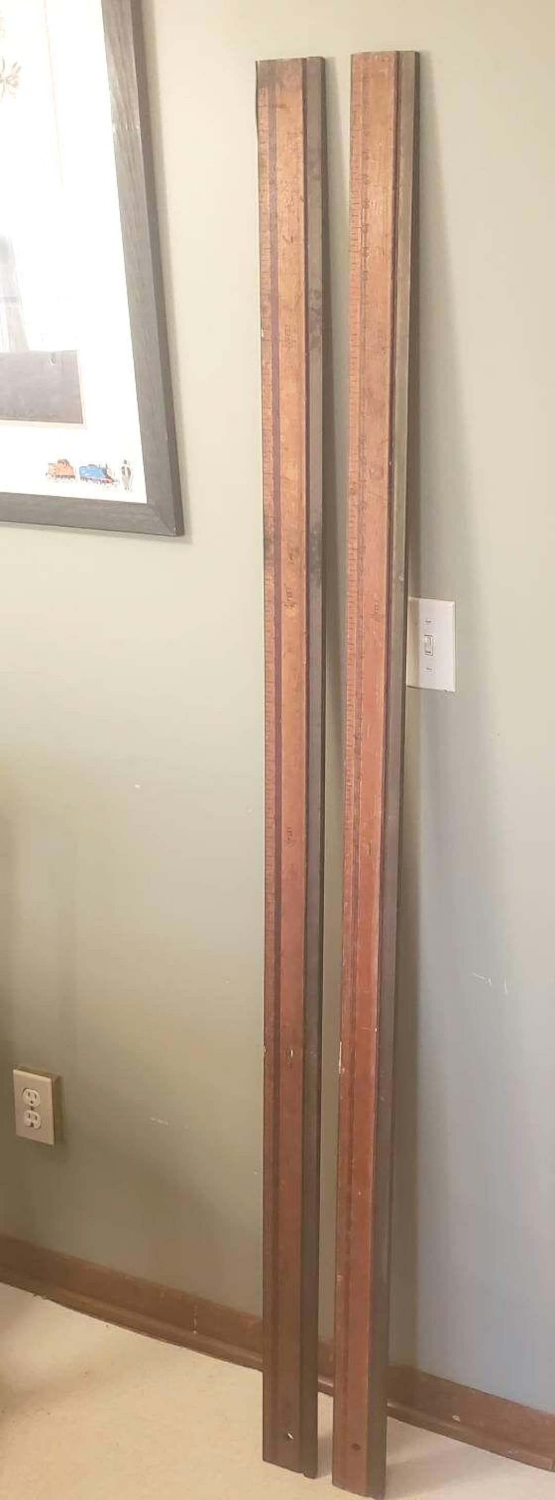 6 Foot Antique Wooden Drafting Ruler Straight Edge - Etsy