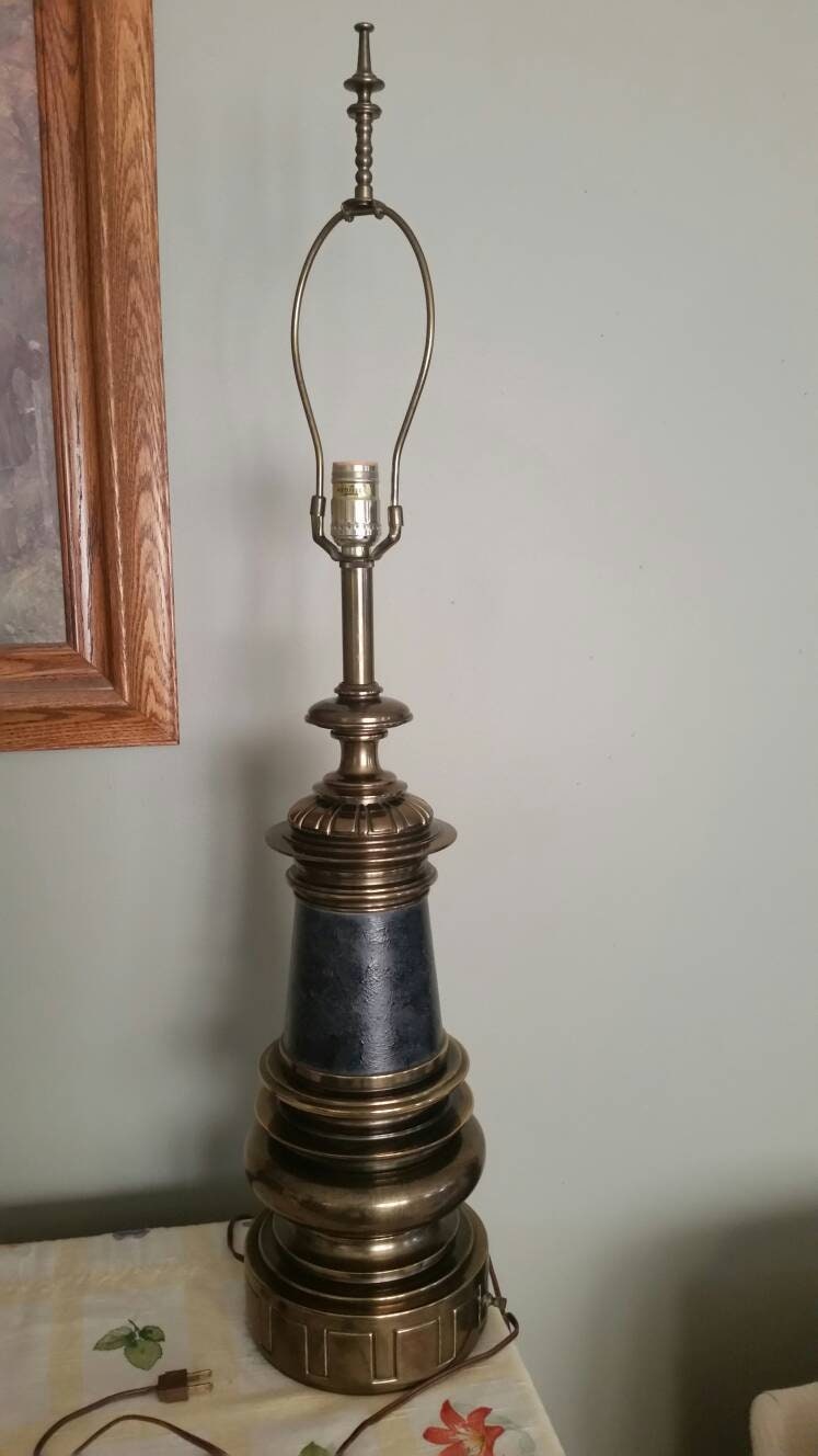 Vintage Stiffel Solid Brass Lamp Trophy Style Hollywood - Etsy