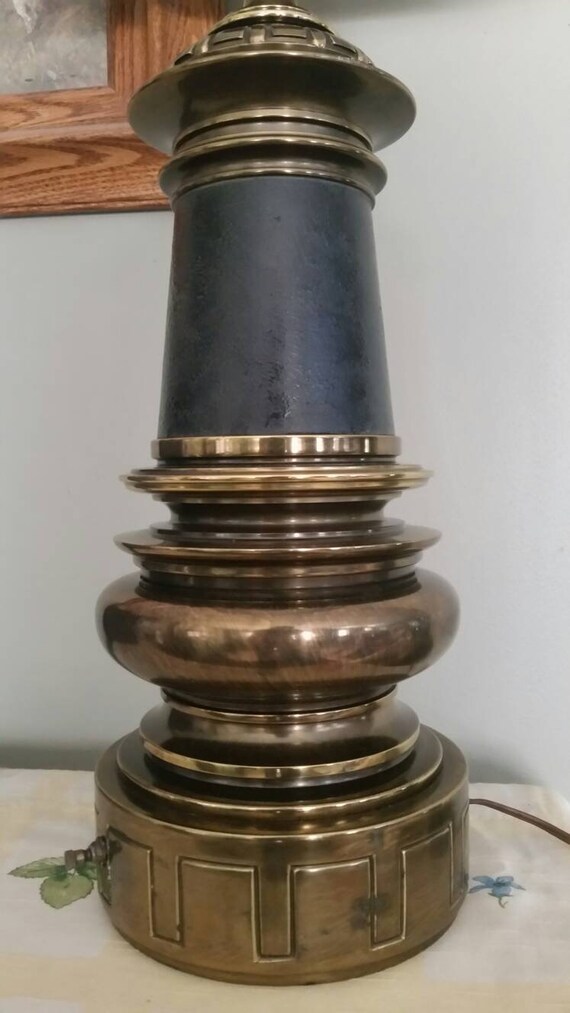 Vintage Stiffel Solid Brass Lamp Trophy Style Hollywood - Etsy