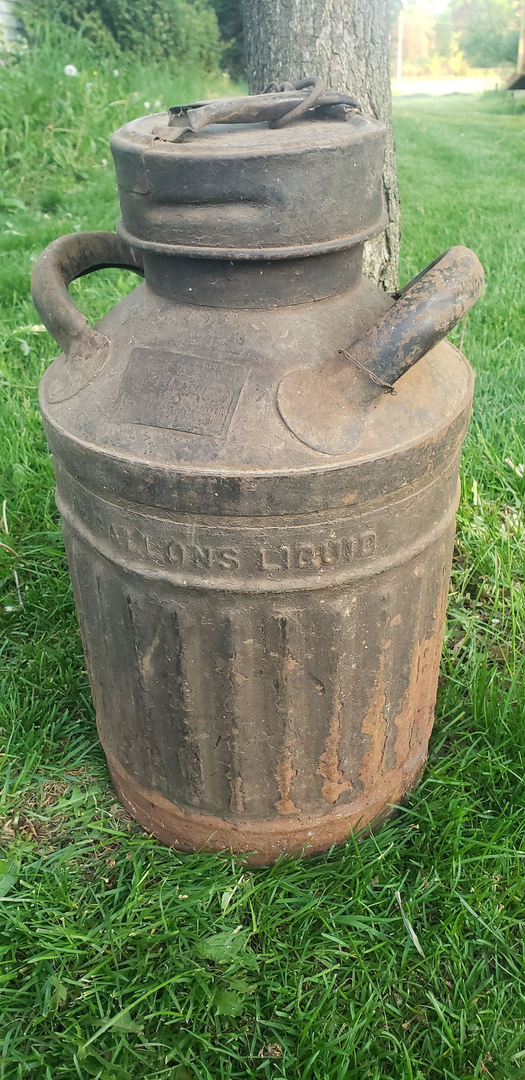 Antique Enisco 5 Gallon Gas & Oil Can - Etsy