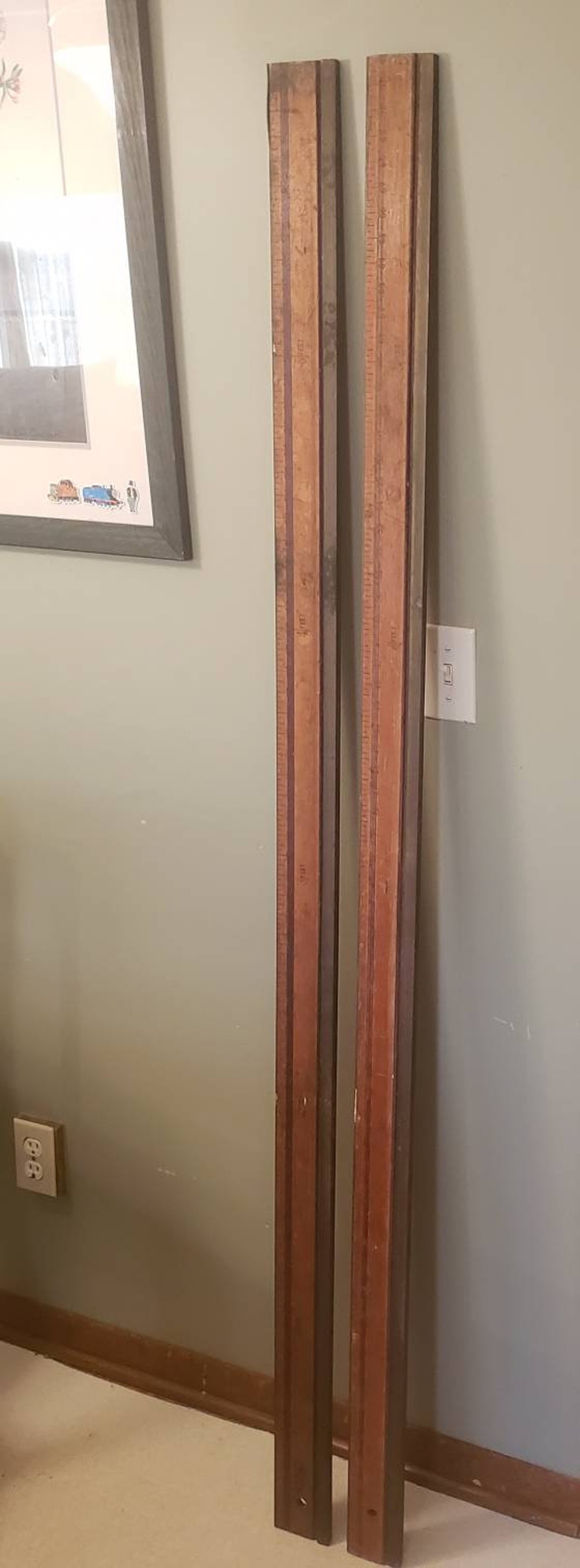 6 Foot Antique Wooden Drafting Ruler Straight Edge - Etsy