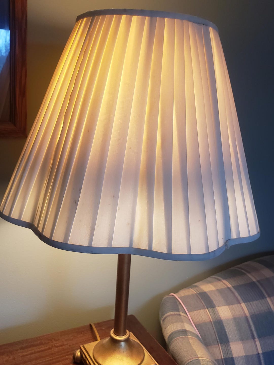 Vintage Shadow Pleated Scalloped Bottom Tapered Lamp Shade - Etsy