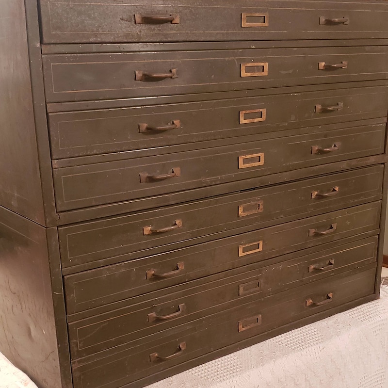 Vintage Map Cabinet - Etsy