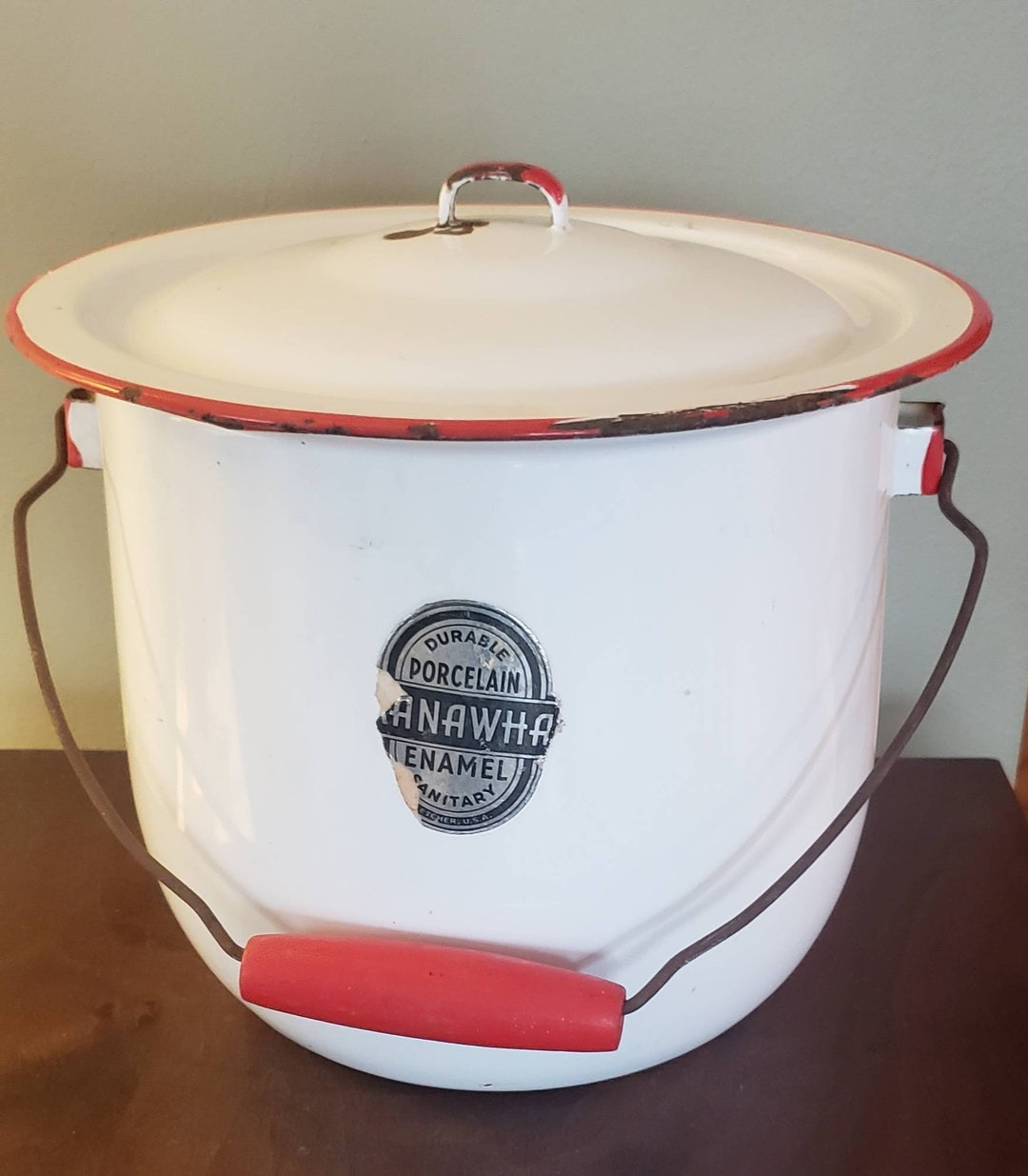 Antique Enamelware Porcelain Chamber Pot With Handle - Etsy