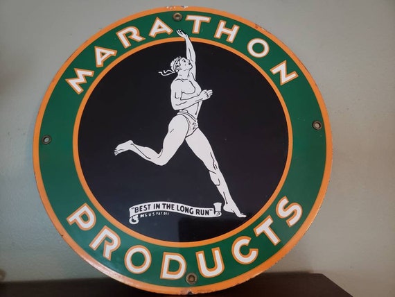 Marathon Running Man Sign - Etsy