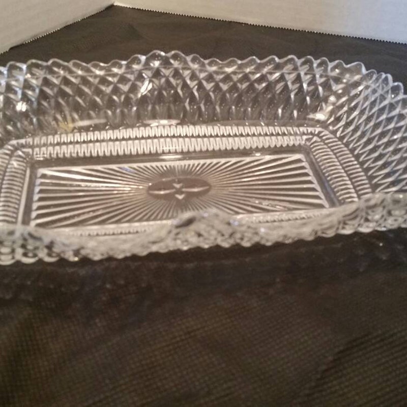 Cut Glass Tray - Etsy