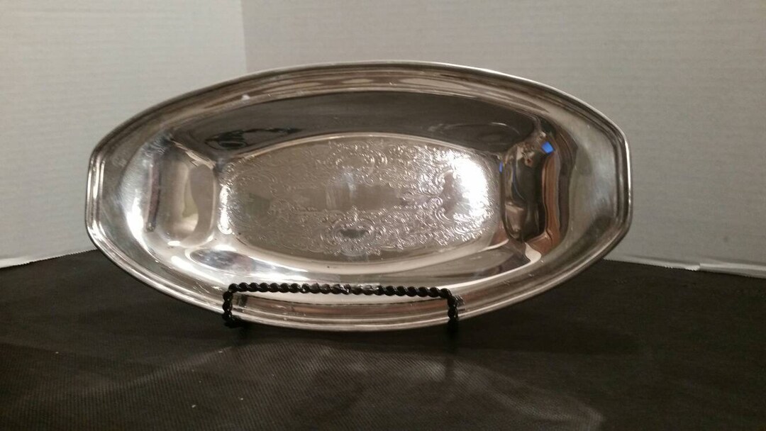 Vtg. World Silver on Copper Serving Tray Platter - Etsy