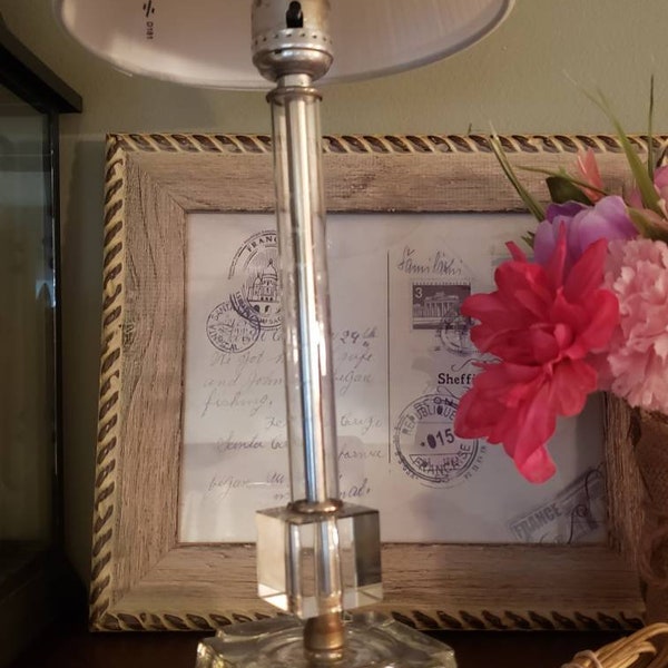 Glass Column Lamp - Etsy