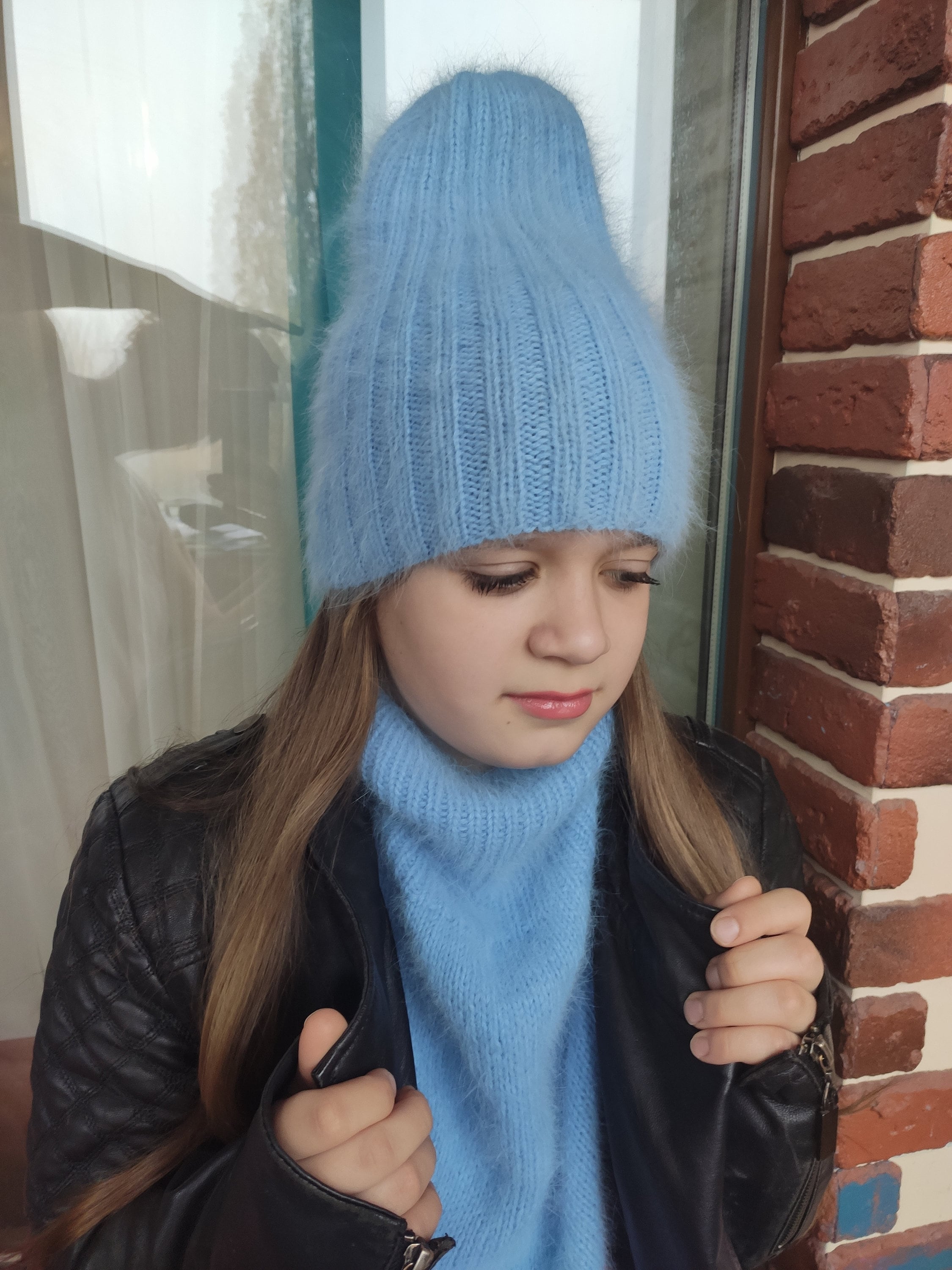 Fluffy Hat, Angora Set, Angora Hat, Soft Hat, Snood, Warm Scarf ...