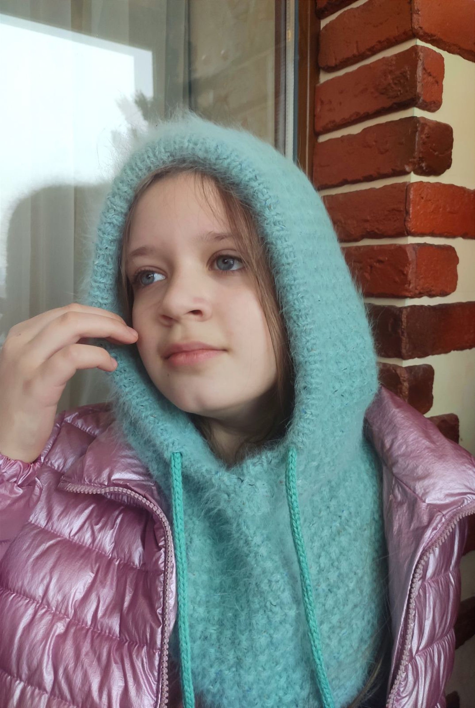 Angora Hood, Fluffy Hood, Soft Helmet, Warm Helmet, Winter Hat, Furry ...