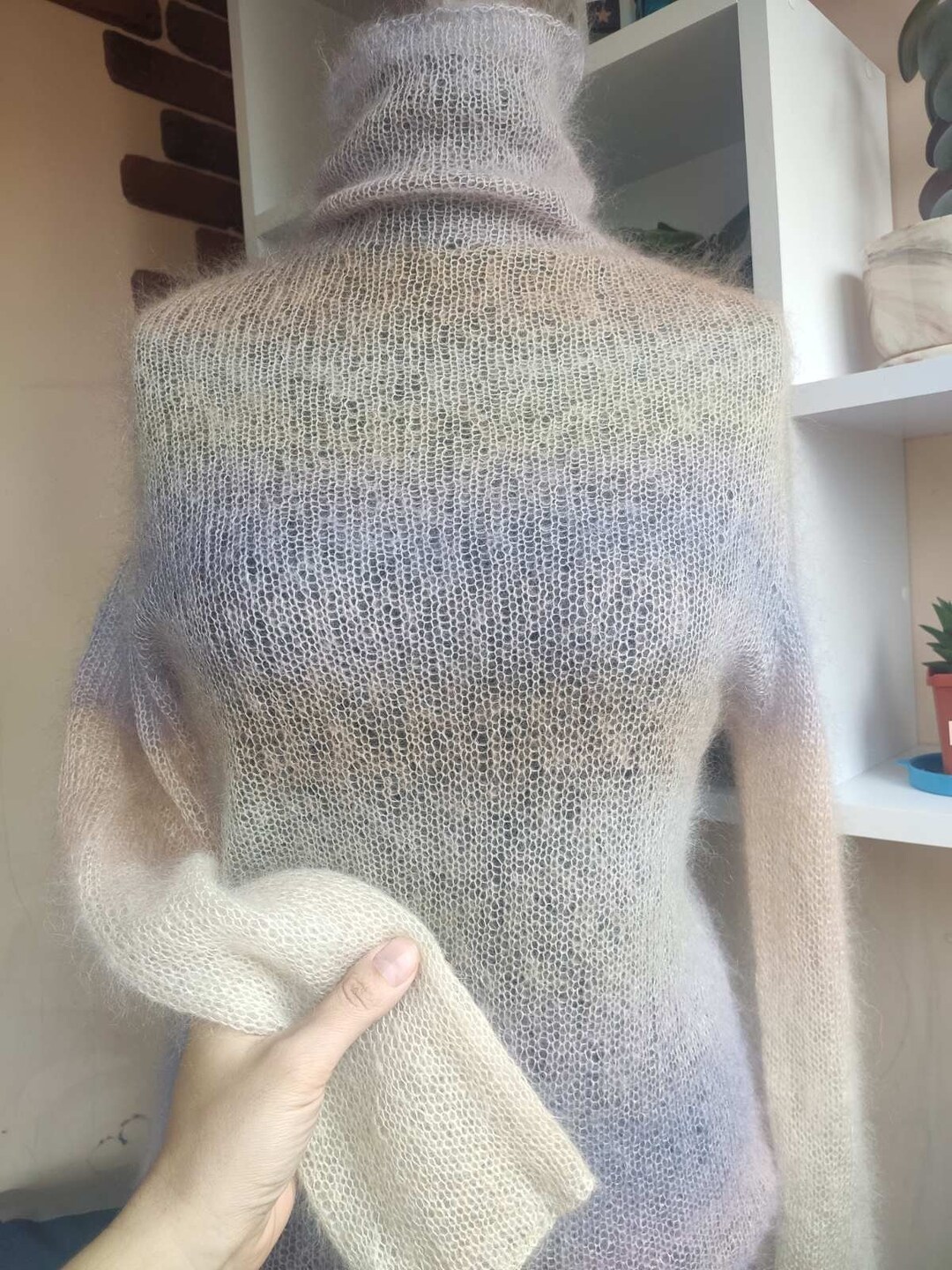 Fluffy Sweater,mohair Blouse,knitted Blouse,colorful Sweater,knitted ...