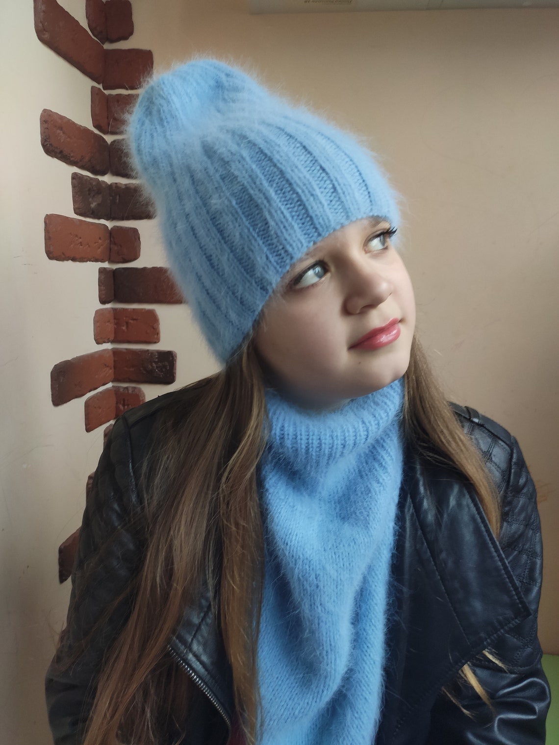 Fluffy Hat, Angora Set, Angora Hat, Soft Hat, Snood, Warm Scarf ...
