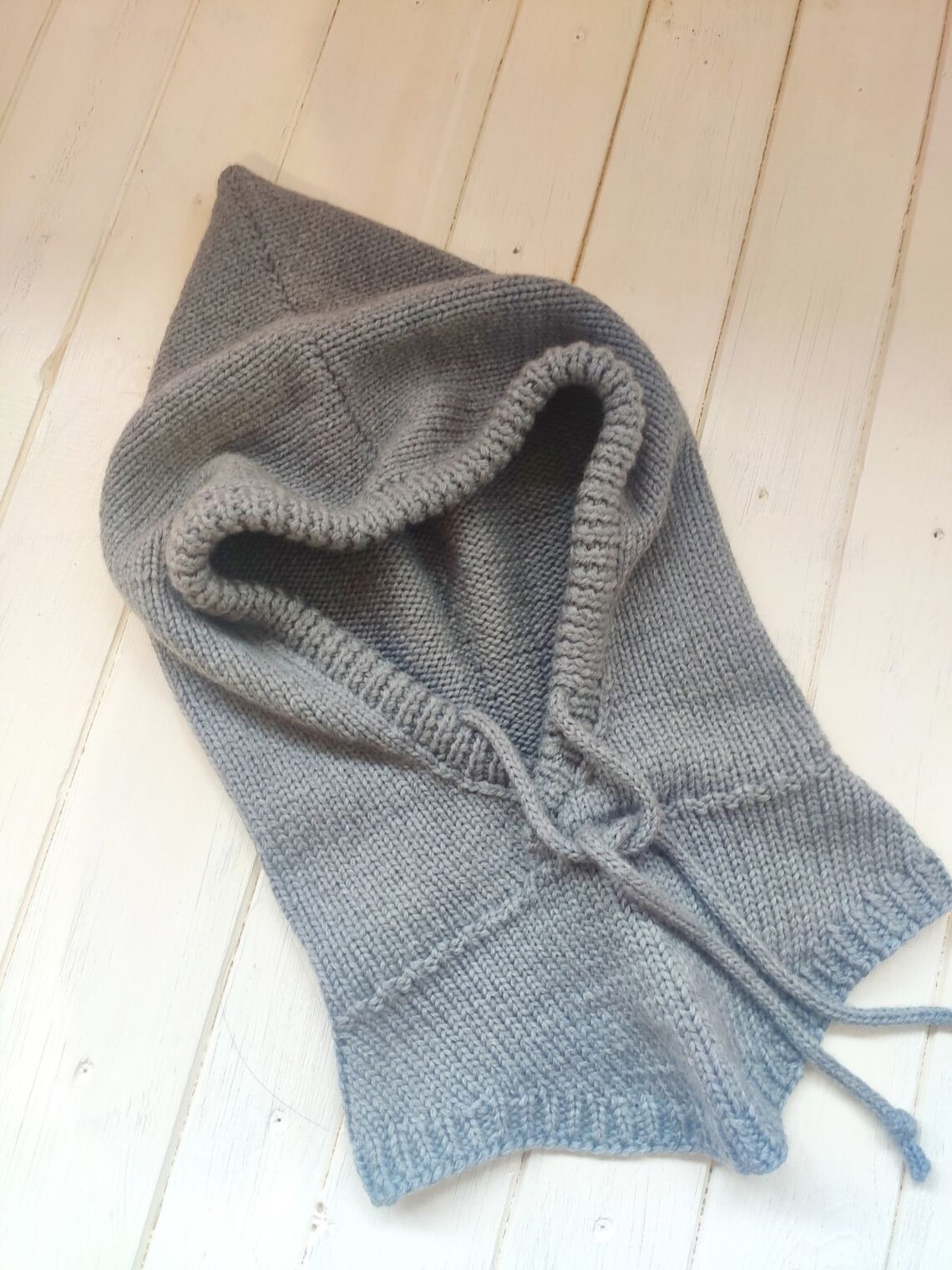 Bonnet,knitted Helmet,knitted Hood,neckerchief,sshud,gray Knitted Hood ...