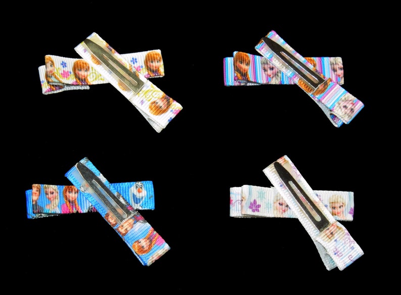 Frozen Hair Clip Set, Anna and Elsa Hair Clips, Disney Frozen Clippies ...
