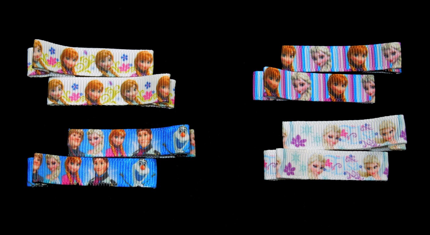Frozen Hair Clip Set, Anna and Elsa Hair Clips, Disney Frozen Clippies ...